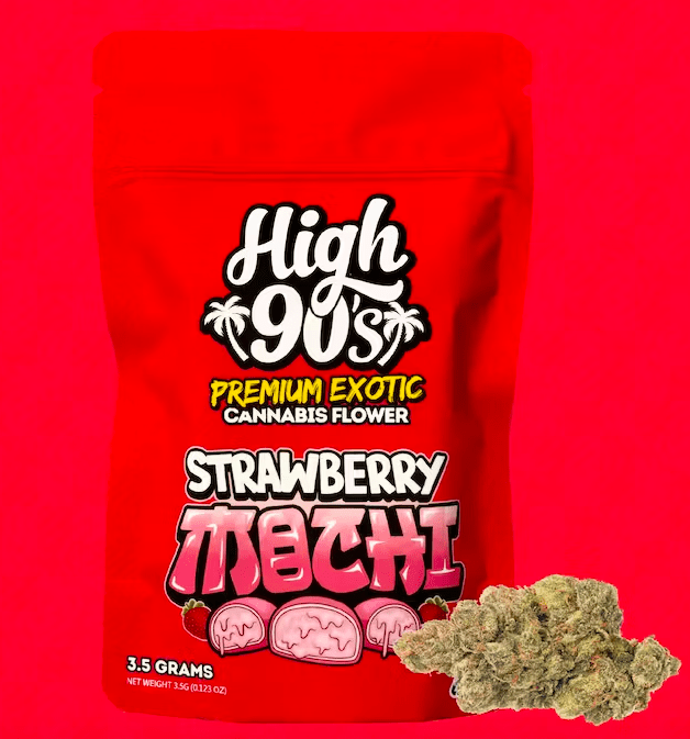 Strawberry Mochi High 90s weed Strain | Buy 3.5g Pack Flower | Sticky_Buds